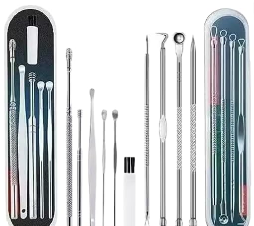6pcs Ear Pick Earwax Removal Kit And 4pcs Blackhead Needle Kit Ear ...