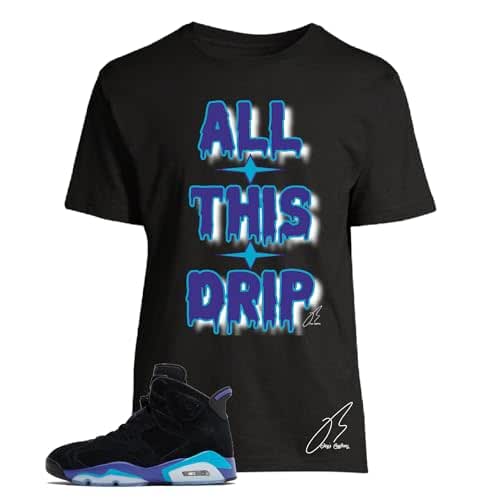 Amazon.com: Shirt To Match 8 Aqua/Bright Purple, Drip Sneaker Graphic ...