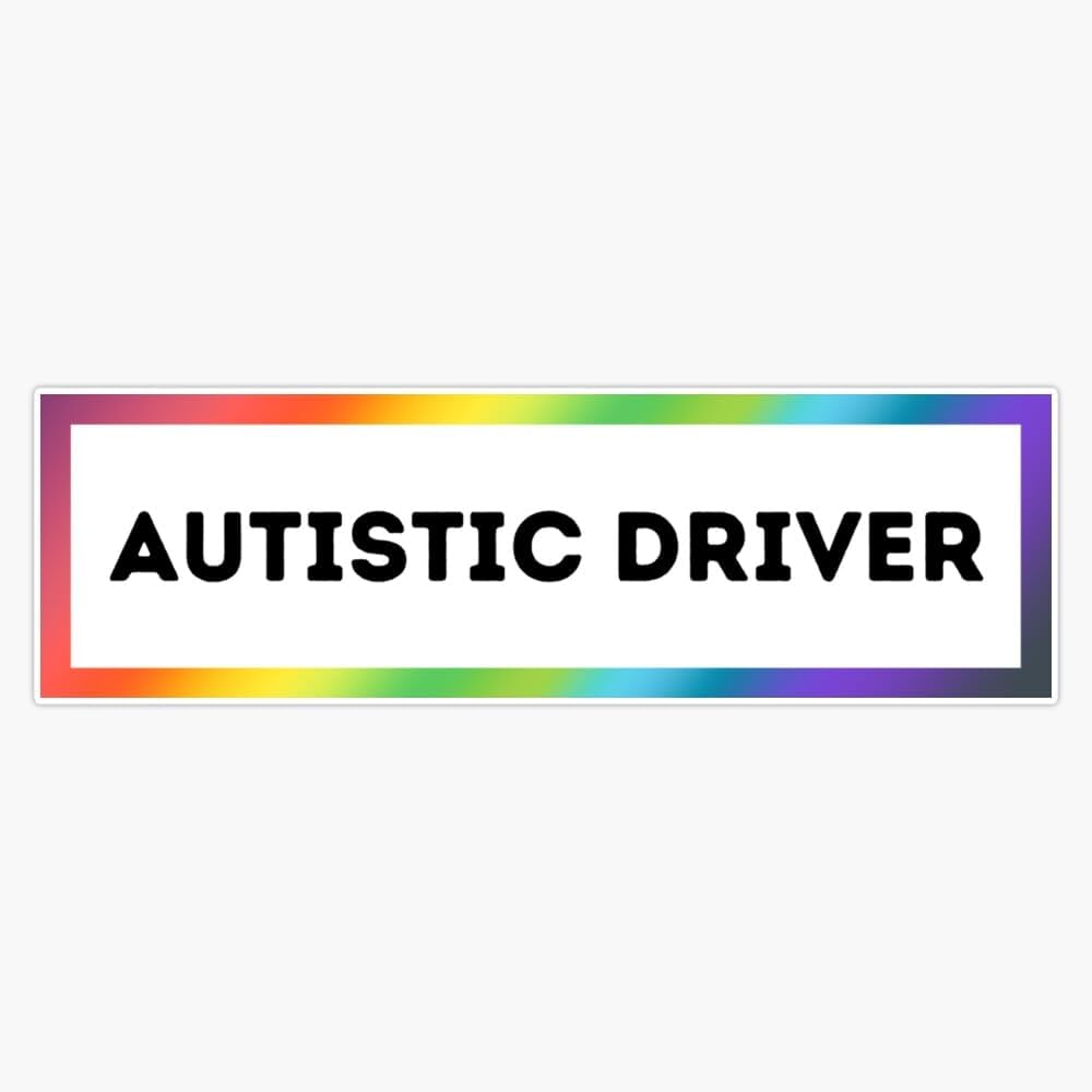 Amazon.com: Autistic Driver Bumper Sticker Vinyl Decal Bumper Sticker 5 ...