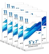 Amazon.com: Acrylic Sign Holder 8.5x11, 8Pack Clear TableTop Sign ...