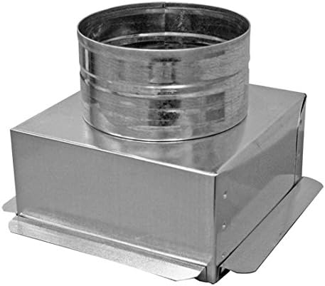 Duct Outlet 6" x 6" Ceiling Box, w/ 6" Round Collar - Connects Register ...