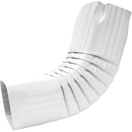 Amazon.com : Offset Gutter Downspout Elbow Style- Aluminum Rain Gutter ...