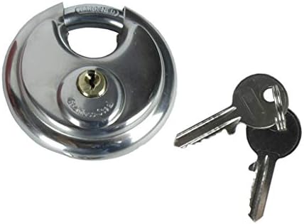 Round Discus Padlock 2 Keys 70mm Disc Heavy Duty Outdoor Stainless ...