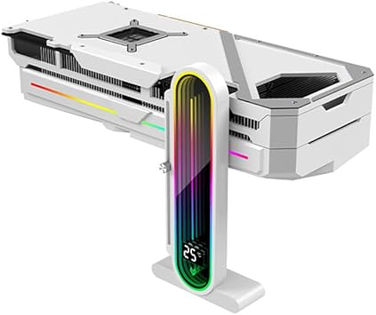 Amazon.com: Temperature Displaying GPU Stand ARGB Infinity Graphics Card Support Adjustable 5V ...