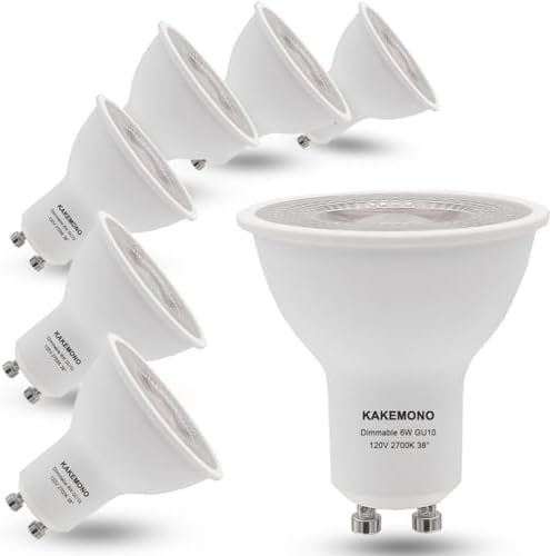 12 Pack GU10 LED Bulb Dimmable 6W 582LM,50W Halogen Replacement, 38 ...