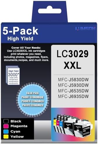 LC3029XXL High Yield Ink Cartridge Replacement for Brother LC3029 XXL ...