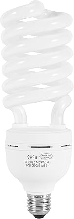 Skytex 1pcs 135W Light Bulb, 5400K Color Temperature CFL Photography ...