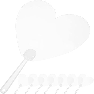 Amazon.com: Honbay 10PCS Plastic Round Handheld Fans Blank Pocket Fans ...