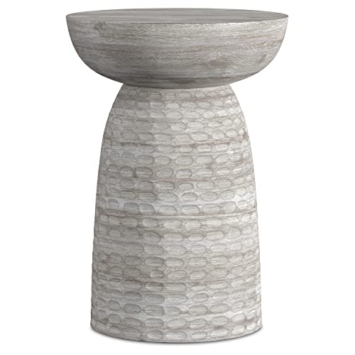 Snapklik.com : SIMPLIHOME Boyd SOLID MANGO WOOD 13 Inch Wide Round ...