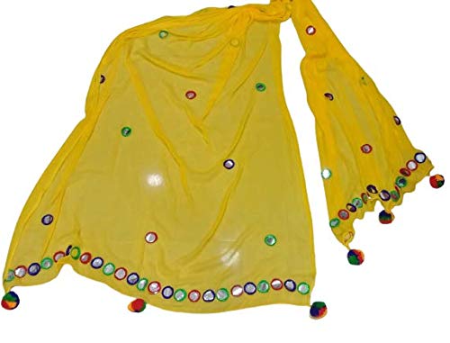 Buy NIRMAL SAI- Nazlin Chiffon Duedrop Dupatta (BLACK) at Amazon.in