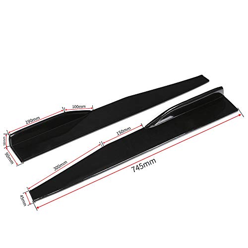 Snapklik.com : 2PCs Universal Side Skirts,Shkalacar Car Body Styling ...