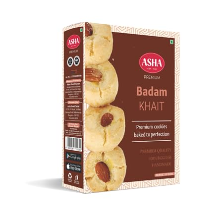 ASHA SWEETS Premium Handmade Almonds Cookies 200g-Pack of 2|Healthy ...