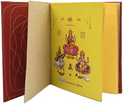 VISMAY'S Red Diary with Yellow Pages 90 GSM Paper Handmade Traditional ...