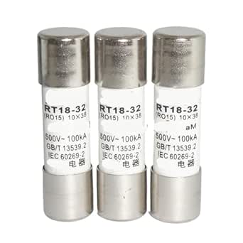 20 Pcs RO15 Fuse 500V 20A AM Slow-Blow Ceramic Fuse RT18-32 Fuse core ...