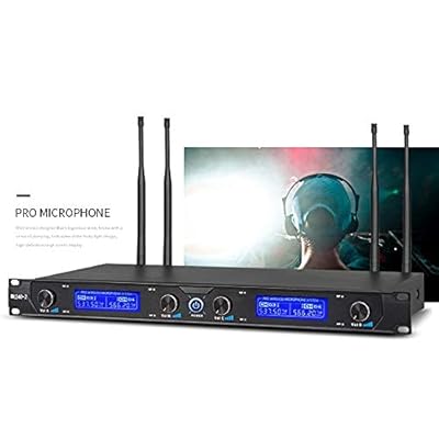 Buy MicrocKing Wireless Microphone System, UHF 4 Channel Cordless Mic Set with Handheld Mics ...