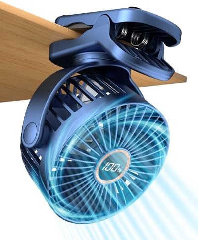 Amazon.com: 2.7 Inch Hard Hat Fan, Waist Fan, Very Small Clip-on-Fan ...