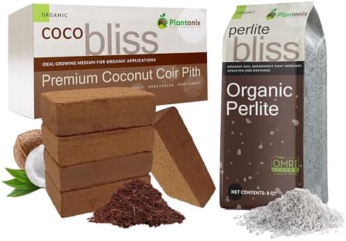 Amazon.com : Coco Bliss 650gm Bricks (5-Pack) + Perlite Bliss (8 Qts ...