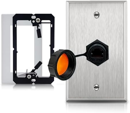 Amazon.com: ETS Outdoor Ethernet Jack Wall Plate - Weatherproof IP67 ...