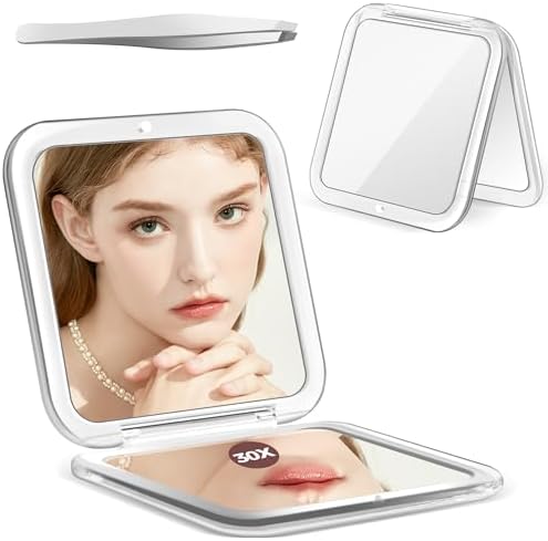 Amazon.com: MIYADIVA Compact Mirror, 30X Magnifying Mirror, Pocket ...