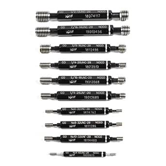 PROYONGOO 10PCS American Thread Plug Gauges, Good Stability of Hardness ...
