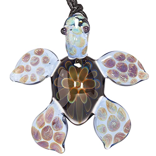 Amazon.com: Handmade Glass Turtle Pendant by TomlitArt - Art Jewelry ...