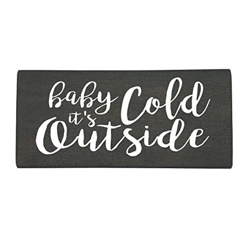 Amazon.com: Baby It's Cold Outside Christmas Farmhouse Rustic Wooden ...