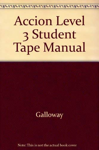 Buy Accion Level 3 Student Tape Manual Book Online at Low Prices in ...