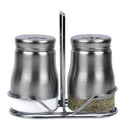Bold & Wide Salt and Pepper Shakers Container Set with 3 Adjustable ...