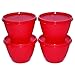 Amazon.com: Tupperware Set of 4 Refrigerator Bowls 14 Ounce Red : Home ...