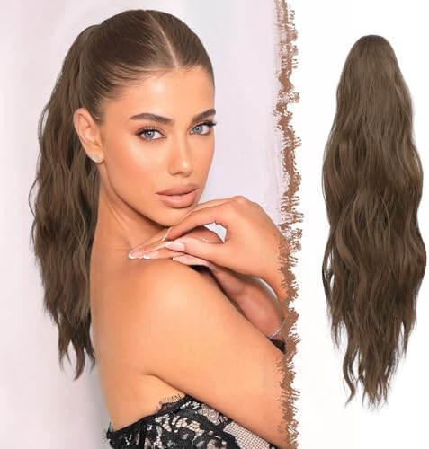 Amazon.com : FESHFEN Ponytail Extensions, Long Claw Clip in Ponytail ...