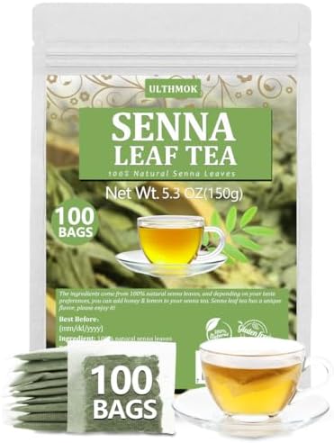 Amazon.com : Premium 100 Senna Tea Bags, Made with 100% Natural Senna ...