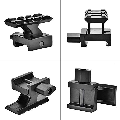 Riser Rail Mount, 3 Slots Slanted Mount Base High Profile Picatinny ...