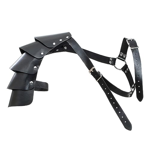 XINCHIA Retro Medieval Knight Shoulder Armor Leather Punk Viking ...