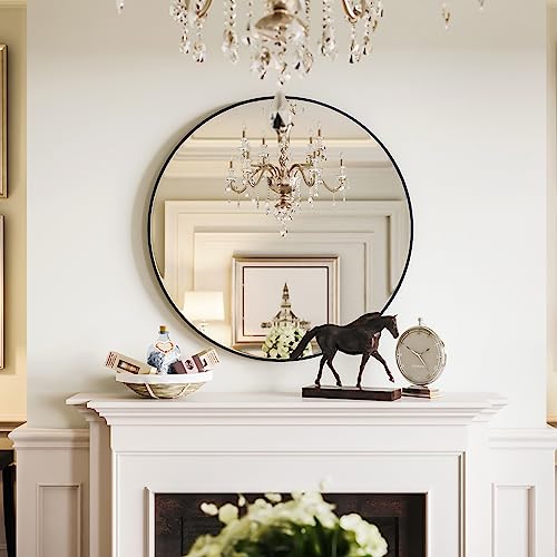 Snapklik.com : 32 Inch Wall Round Mirror, Large Wall Mounted Circle ...