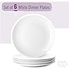 Amazon.com | BTaT- White Porcelain Dinner Plates, Set of 6, 10.5 Inch ...