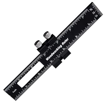 Precision Pocket Ruler, 6 Inch Woodworking Ruler and Marking Tools ...