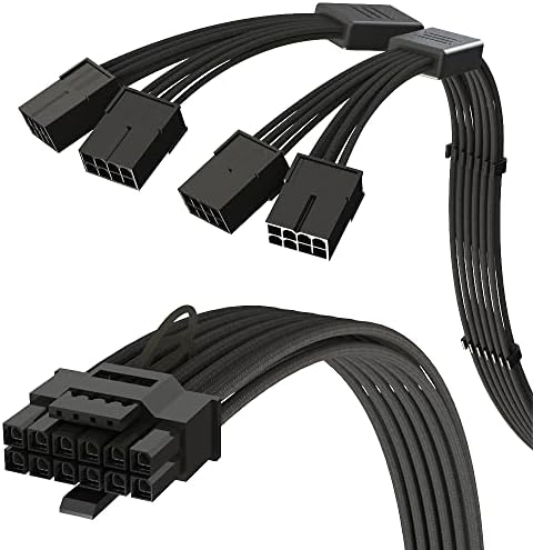 NZXT 12VHPWR Adapter Cable PSU - 12+4 Pin (16-Pin) 12HVPWR to Dual 8 ...