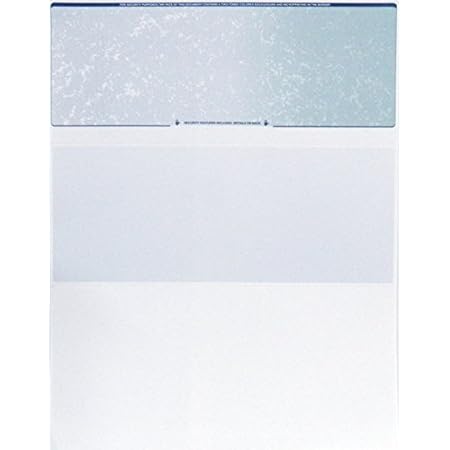 Amazon.com : CheckOMatic Computer Check Paper - 100 Pack - Top Blank ...