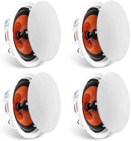 VEVOR 4 PCs 8 Inch in Ceiling Speakers, 100-Watts, Flush Mount Ceiling ...