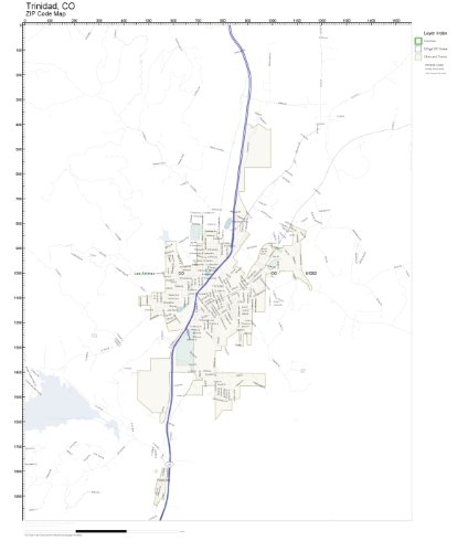 ZIP Code Wall Map of Trinidad, CO ZIP Code Map Not Laminated: Amazon ...
