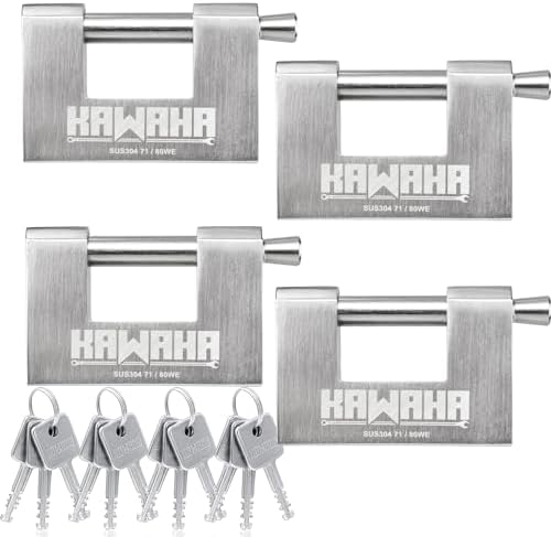 Kurtzy Heavy Duty 1kg Padlocks with 15 Keys (3 Pack) - Hardened Solid ...