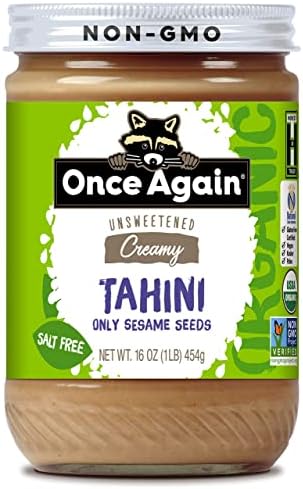 Amazon.com : Once Again Organic Sesame Tahini, 16oz - Salt Free ...