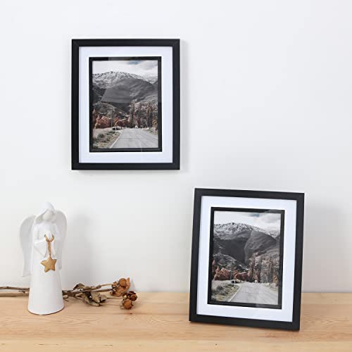 YiPinYin Black 8×10” picture Frame With moveable Inlay and Mount for 6 ...