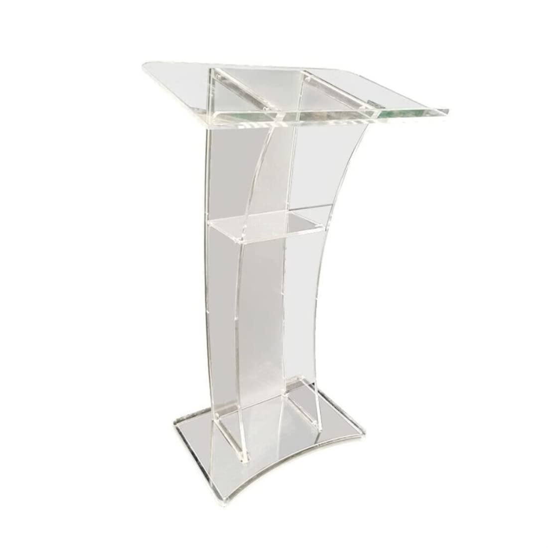 Buy Transparent Acrylic Podium, Glass Slanted Podium Lectern Mobile ...
