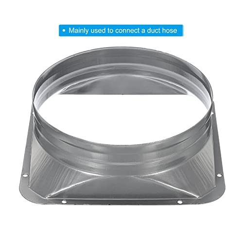 PATIKIL 8 Inch Duct Connector Flange, Metal Straight Pipe Flange Square ...