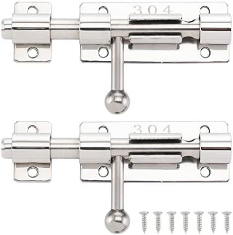 XXW Barrel Bolt Door Latch With Padlock Hole, Thickened 304 Stainless ...