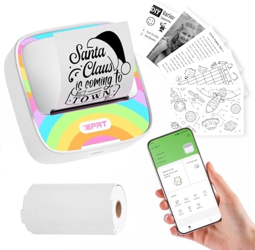 Amazon.com: iDPRT Mini Printer with 1 Roll Sticker Paper, Portable ...