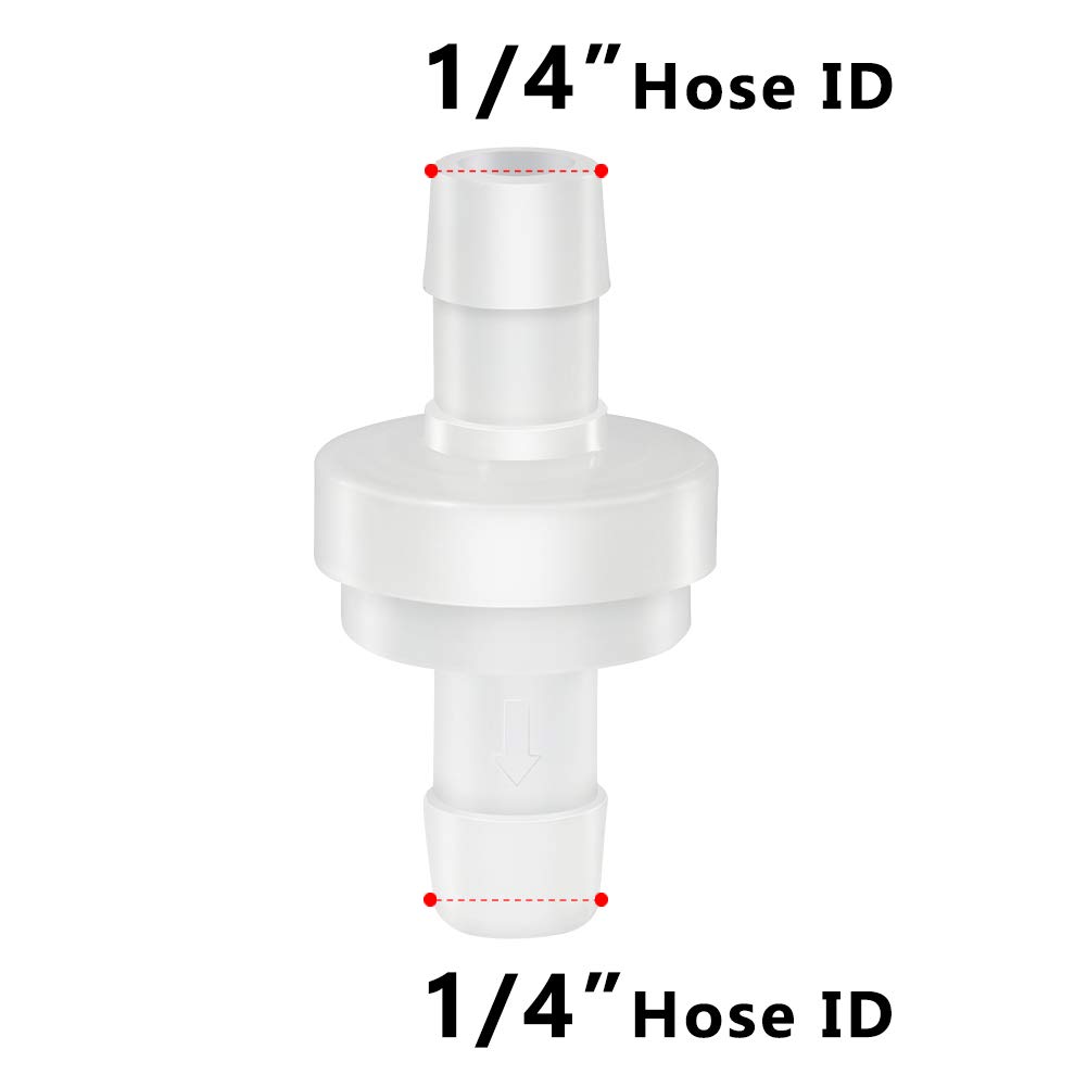 Snapklik.com : Quickun Inline Check Valve, 1/4" Hose ID One Way Return ...