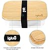 Igluu Meal Prep Glass Containers with Bamboo Lids (3 Pack) – Airtight ...