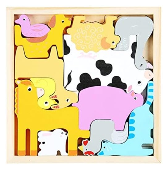 Buy Handcrafted 3D Wooden Jigsaw Puzzle; Pre Education Alphabet & Number Learning Multicolour ...